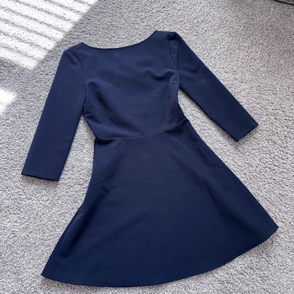 Zara | Dresses | Zara Blue Aline Cocktail Dress With 34 Sleeves | Poshmark